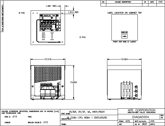 Image of an MTE dV Sentry filter DVAGA0004